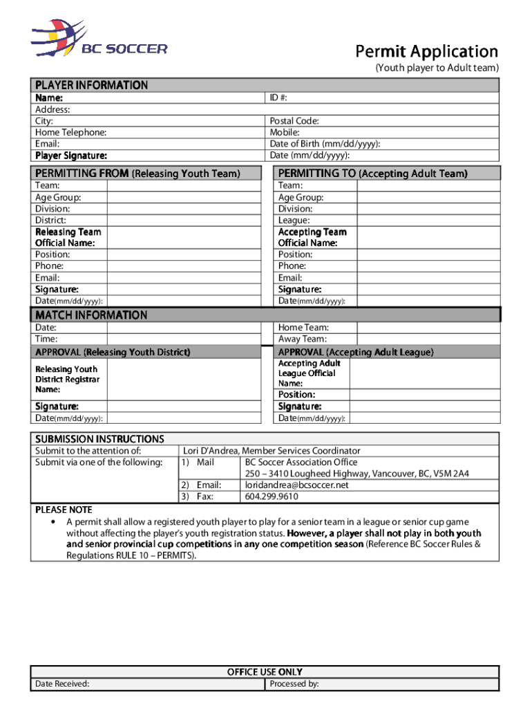 Fillable Online Permit Players - KWSL Fax Email Print - pdfFiller