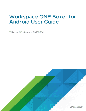 Fillable Online Workspace ONE Boxer for Android User Guide- VMware ...