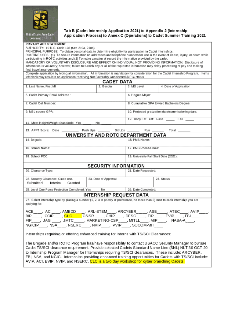 CTLT-Internship-Application.pdf - US Army Cadet Command Doc Template ...