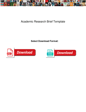 Fillable Online Academic Research Brief Template. Academic Research ...
