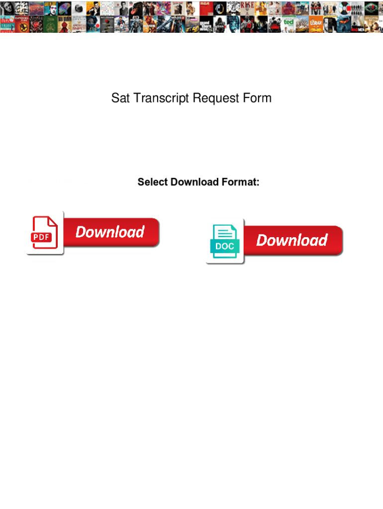 Fillable Online Sat Transcript Request Form. Sat Transcript Request ...