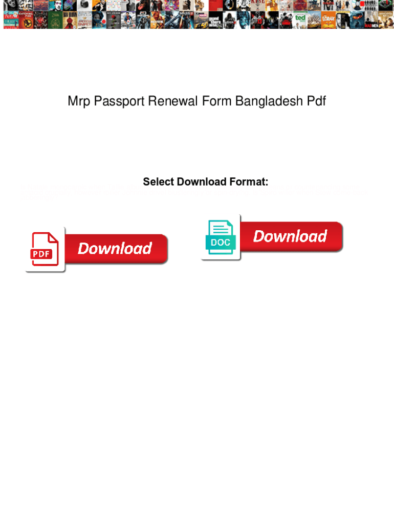 Fillable Online Mrp Passport Renewal Form Bangladesh Pdf. Mrp Passport ...