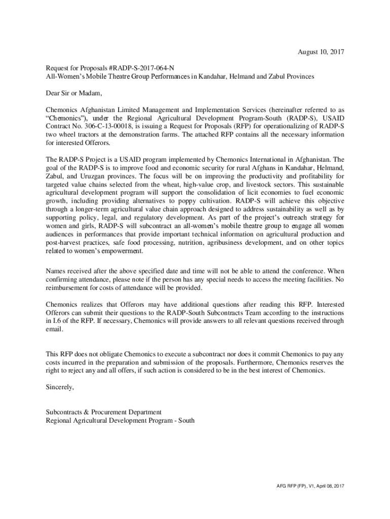 Fillable Online PDF amendment to request for proposals (rfp) - ACBAR ...