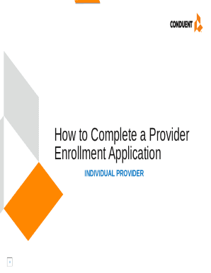 Fillable Online How to Complete a Provider Enrollment ...