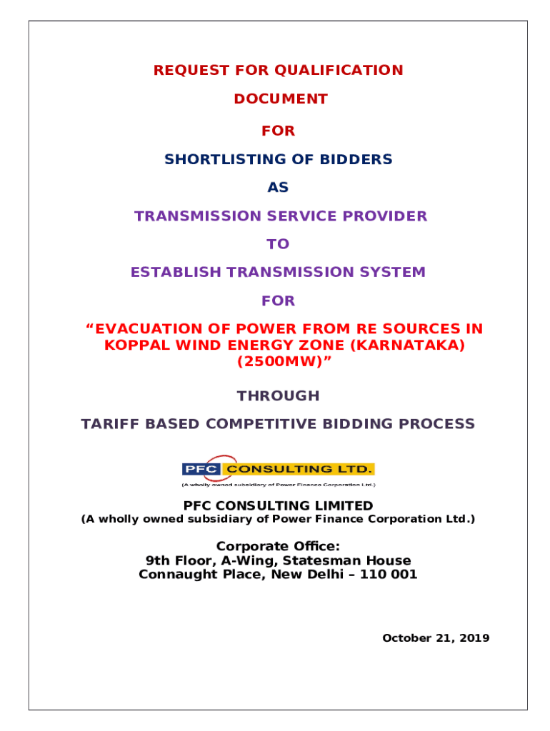 REQUEST FOR QUALIFICATION DOCUMENT FOR ... - pfcclindia.com Doc ...