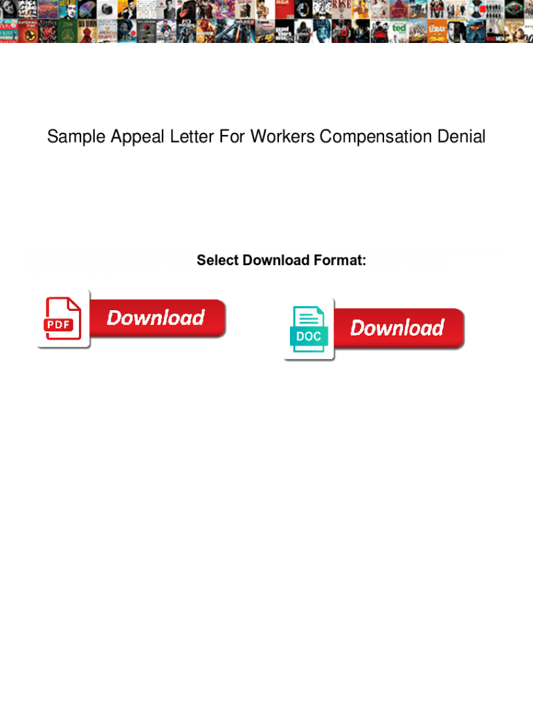 Fillable Online Sample Appeal Letter For Workers Compensation Denial ...