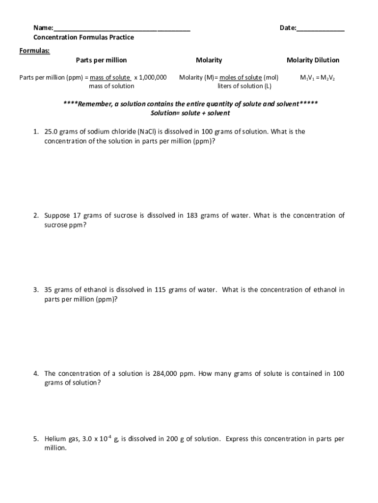 Fillable Online ppm worksheet Fax Email Print - pdfFiller