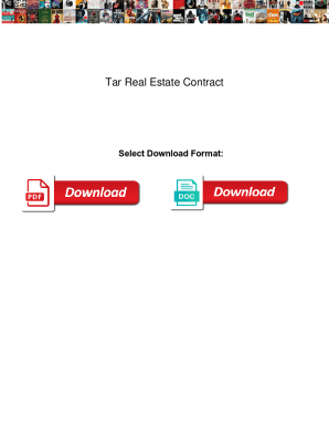 Fillable Online Tar Real Estate Contract. Tar Real Estate Contract ...