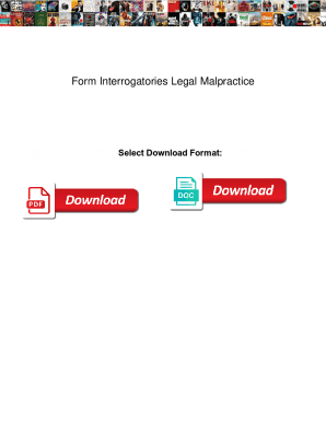 Fillable Online Form Interrogatories Legal Malpractice. Form ...