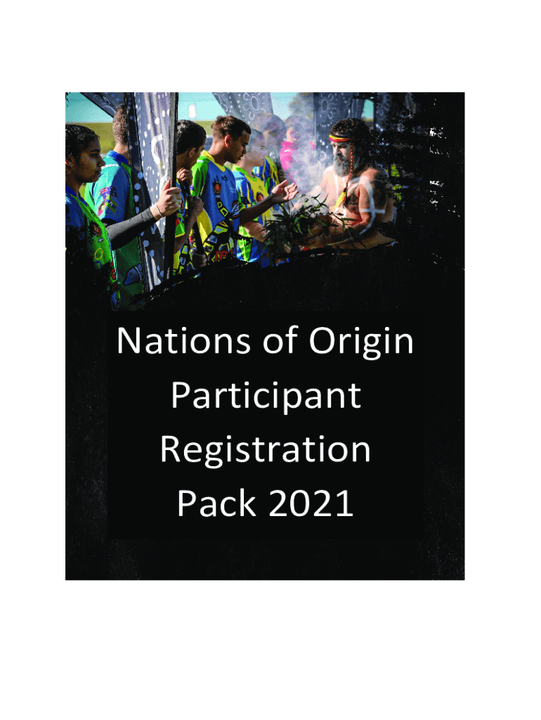 Fillable Online Nations of Origin Participant Registration Pack 2021 ...
