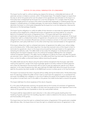 Fillable Online Notice of unilateral termination of agreement-ivana ...