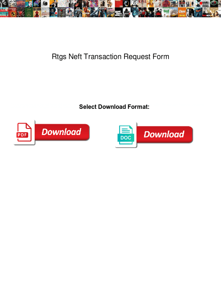 Fillable Online Rtgs Neft Transaction Request Form. Rtgs Neft ...