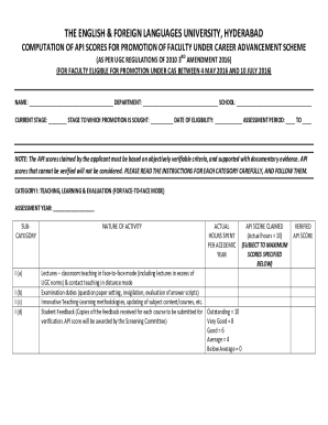 Fillable Online promotion through career advancement scheme of the ...