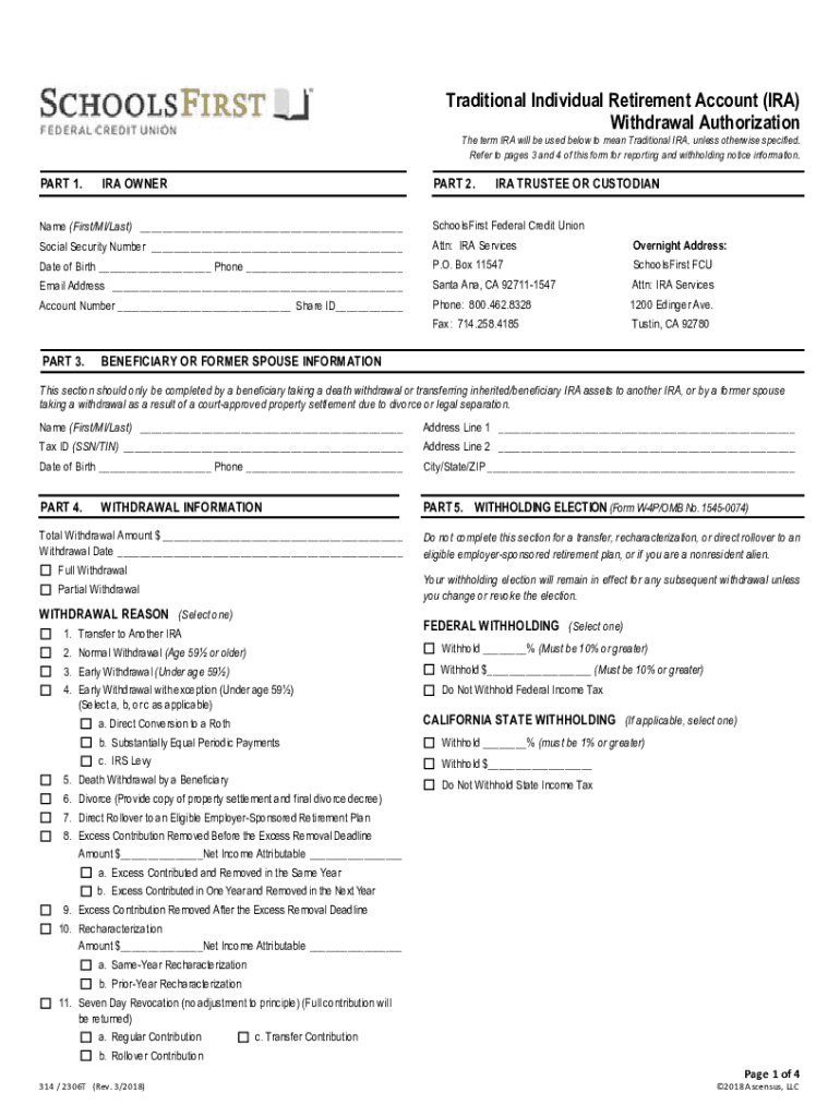 Fillable Online 314 Traditional Withdrawal Authorization.docx Fax Email ...