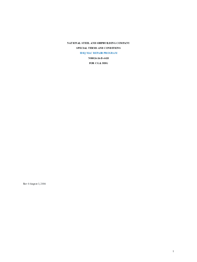 Fillable Online IDIQ-MAC-4401-N00024-16-D-4418-CG-DDG-Rev0-080316 Fax ...