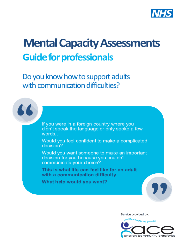 Fillable Online A brief guide to carrying out capacity assessments Fax ...
