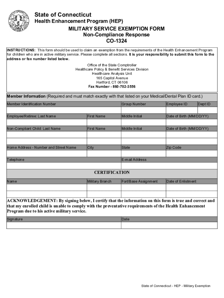 Fillable Online Connecticut Tax Exempt Form Health - Medical Standards and ... Fax Email Print ...