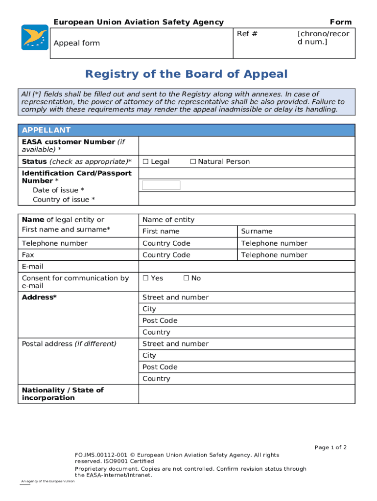 FO - Appeal Doc Template | pdfFiller