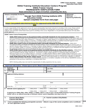 Georgia Tech OSHA Training Institute (OTI) Education Center Doc ...