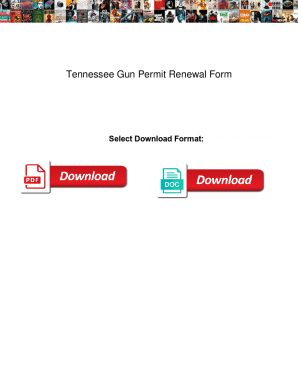 Fillable Online Tennessee Gun Permit Renewal Form. Tennessee Gun Permit ...