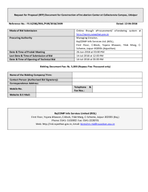Fillable Online risl rajasthan gov Request for Proposal (RFP) Document ...
