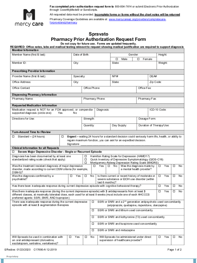 Fillable Online Fillable Online PDF Pharmacy Prior Authorization ...