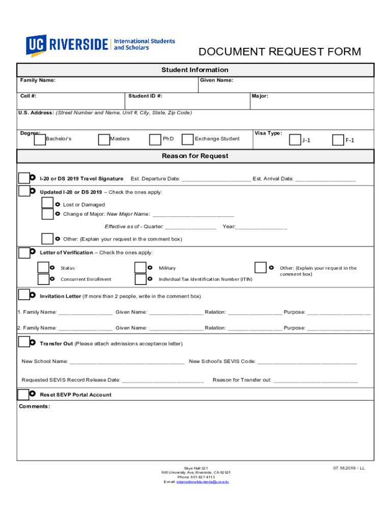 Fillable Online Documents Request Form090820.docx Fax Email Print - pdfFiller