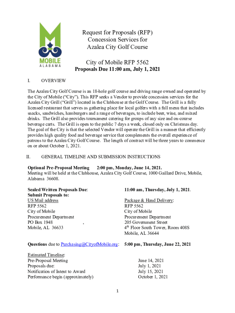 Fillable Online PDF Request for Proposals (RFP) Concession Services for ...
