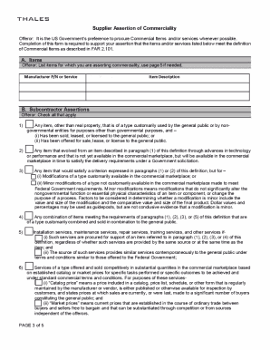 Fillable Online SUPPLIER COMMERCIALITY ASSERTION FORM Fax Email Print ...