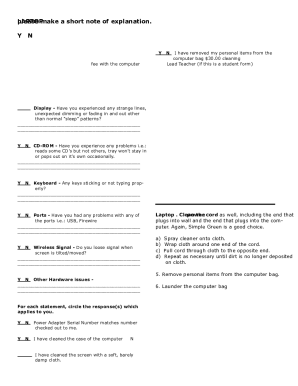 Fillable Online Laptop Return Form Fax Email Print - pdfFiller