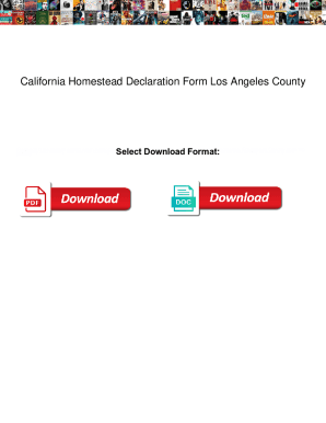 Fillable Online California Homestead Declaration Form Los Angeles ...