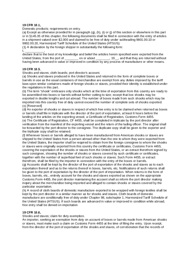 ecfr.ioTitle-19Section-1019 CFR10.1 Domestic products; requirements on ...