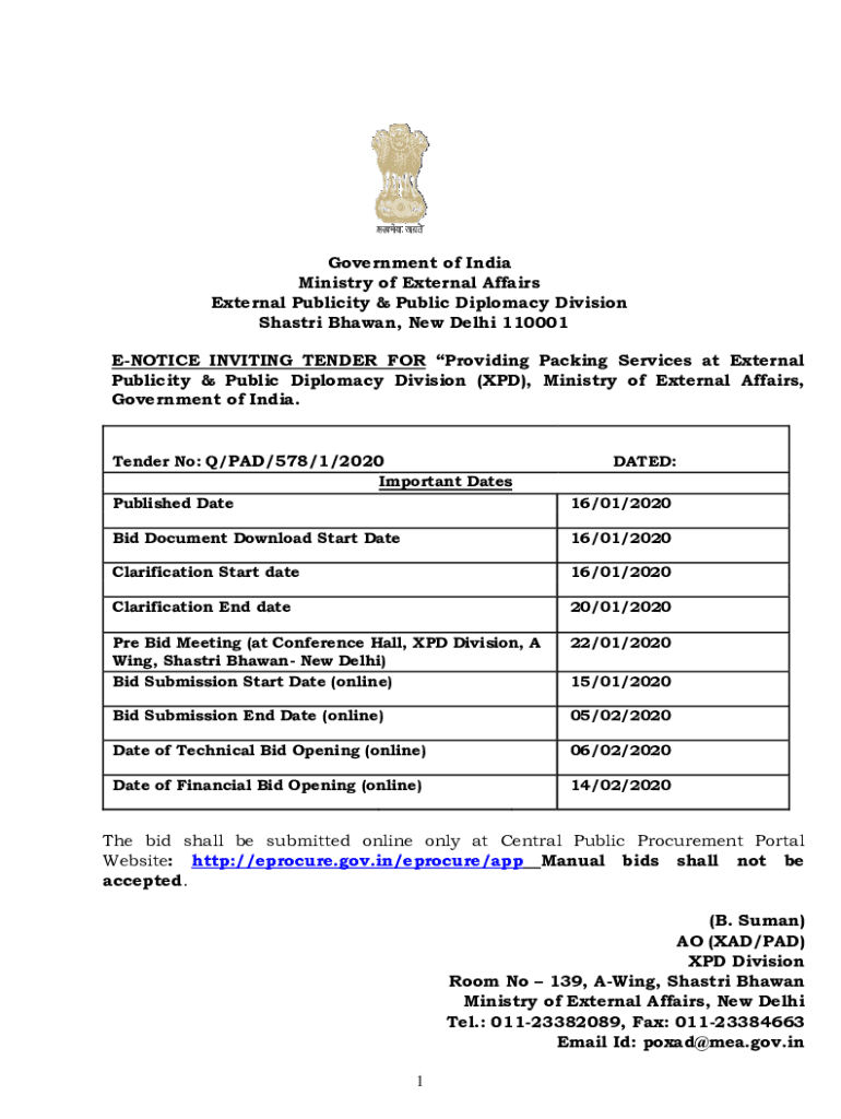 Fillable Online mea gov www.mea.gov.inMinistry of External Affairs ...