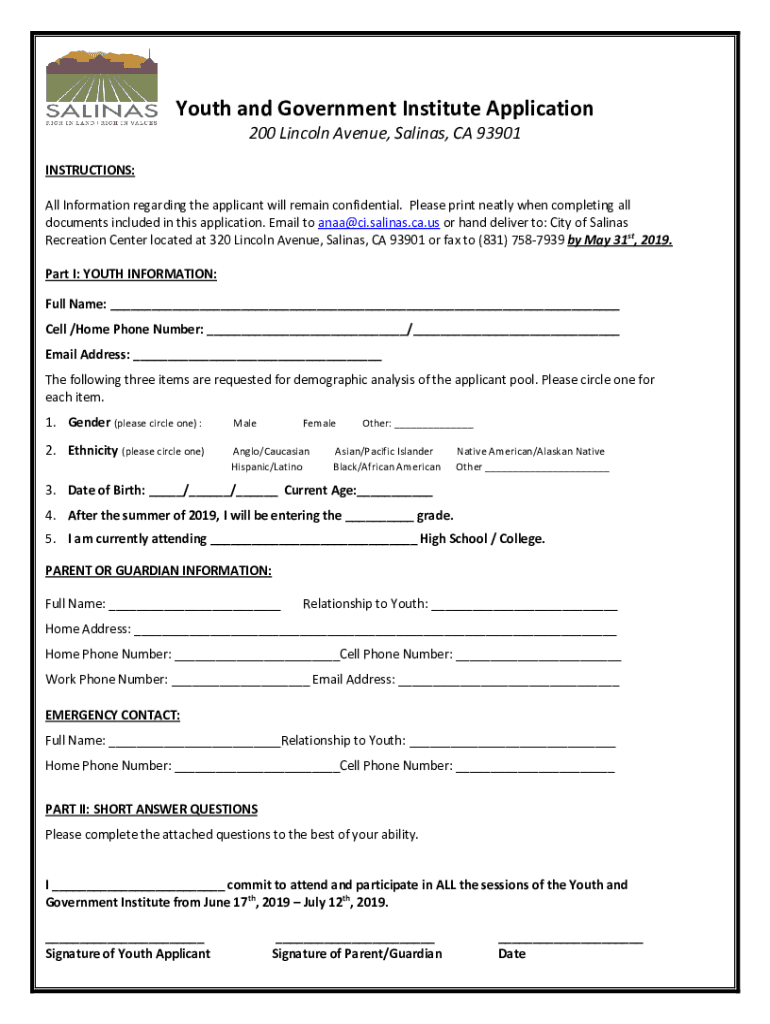 Fillable Online Residential Permit Parking Program City of Salinas Fax ...