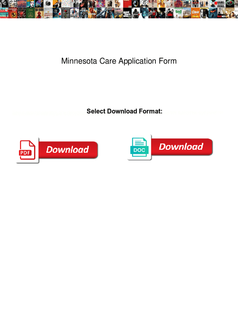 Fillable Online Minnesota Care Application Form. Minnesota Care ...