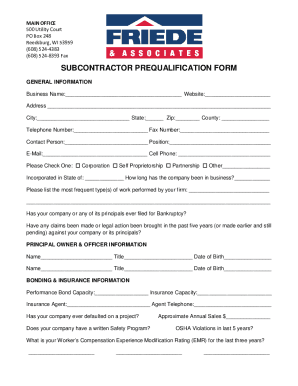 Fillable Online Fillable Az Prequal Form - Fill Out and Sign Printable ...