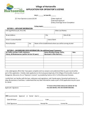 Fillable Online Operator License Application 2019 Fax Email Print ...