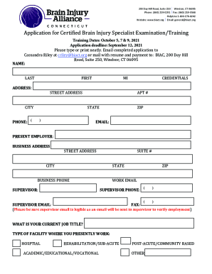 Fillable Online Certified Brain Injury Specialist (CBIS) Training ...