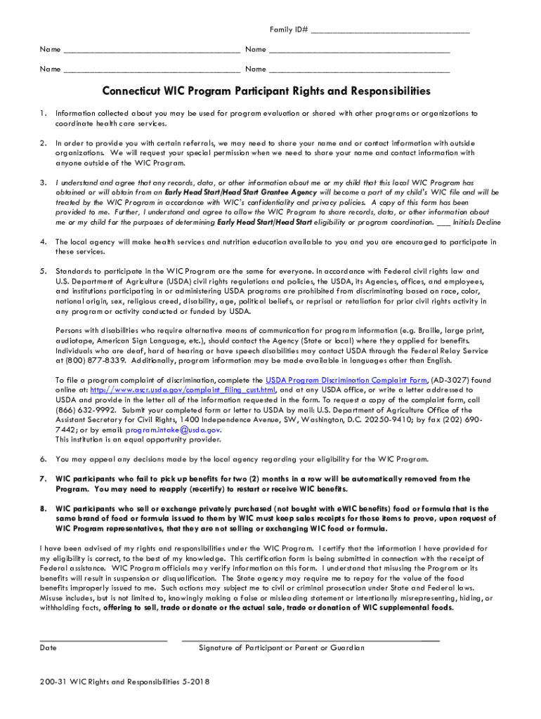 Fillable Online WIC 200-23 Request for Caretaker Policy - Connecticut ...