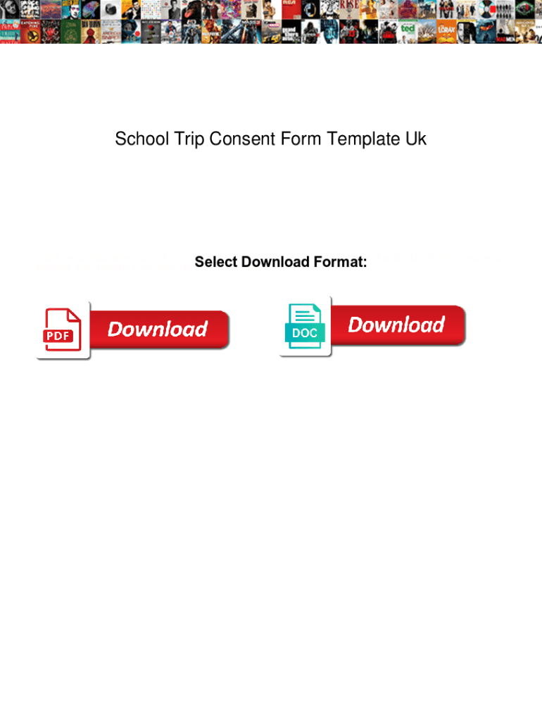 Fillable Online School Trip Consent Form Template Uk. School Trip ...