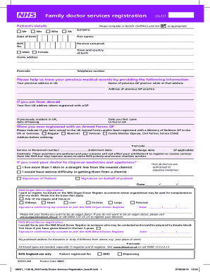 Fillable Online 2019-2021 Form UK NHS GMS1 Fill Online, Printable ...