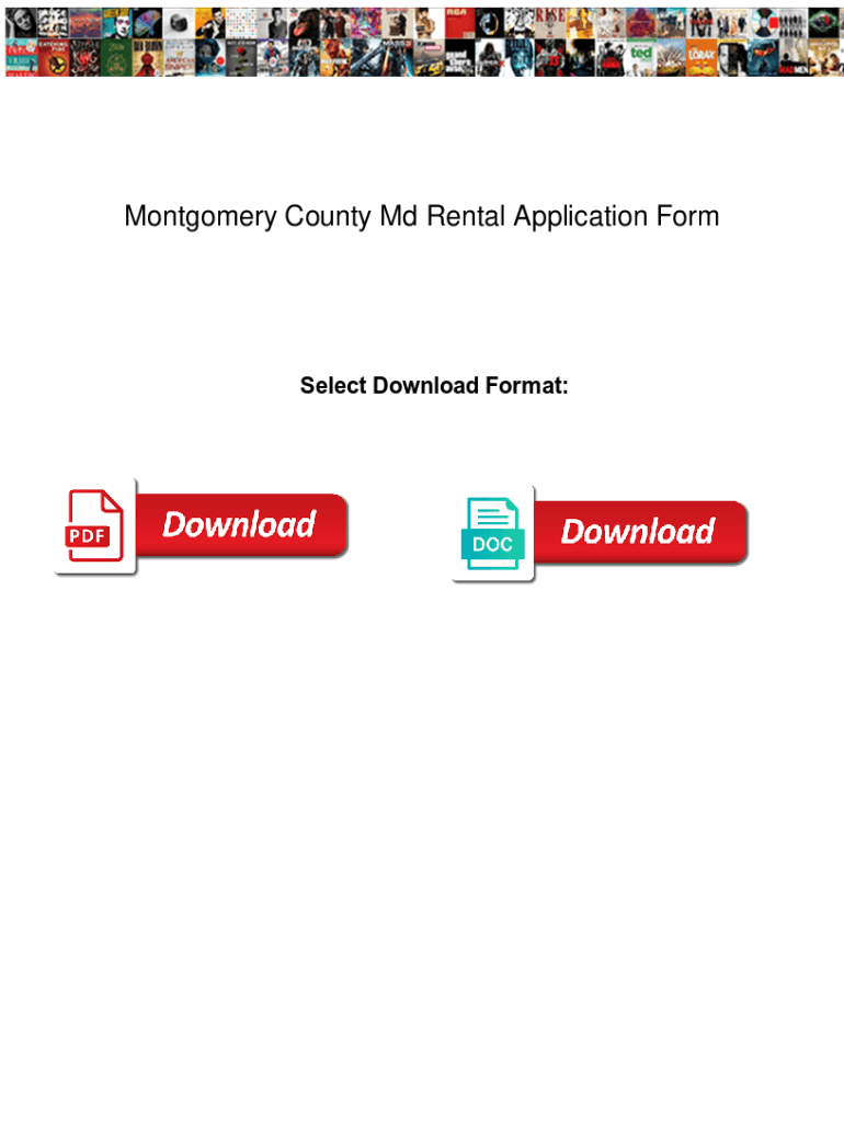 Fillable Online Montgomery County Md Rental Application Form ...