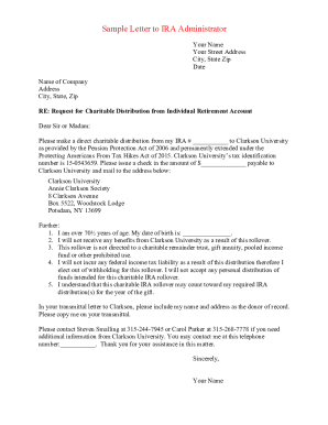 Fillable Online PDF This is a sample IRA Gift Distribution Request ...