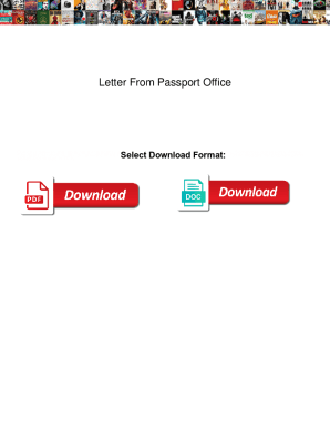 Fillable Online Letter From Passport Office. Letter From Passport ...