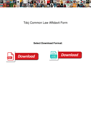 Fillable Online Tdcj Common Law Affidavit Form. Tdcj Common Law ...