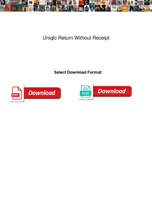 Fillable Online Uniqlo Return Without Receipt. Uniqlo Return Without ...