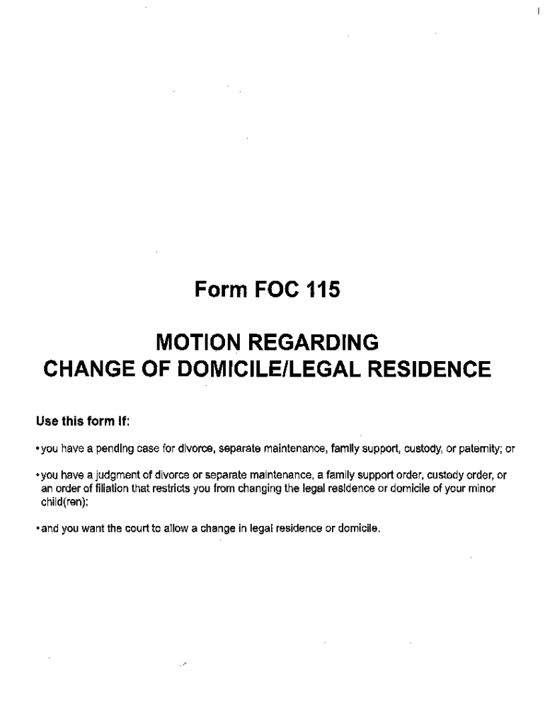 Fillable Online Fillable Online foc 115 form Fax Email Print ...