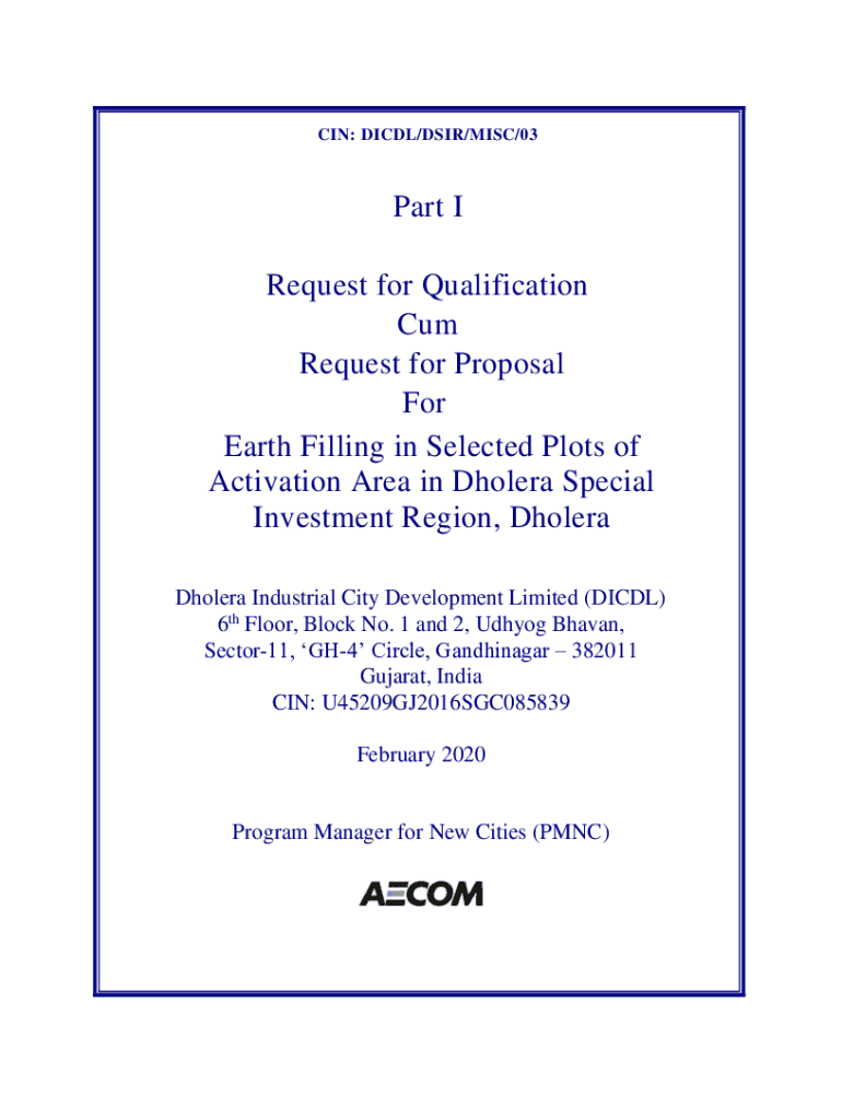 Fillable Online Part I Request for Qualification Cum Request for Proposal ... Fax Email Print ...