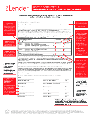Fillable Online Mortgage Loan Disclosure Form Fax Email Print - pdfFiller