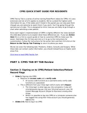 Home: CPRS Tab by Tab: A Basic Orientation - Health ... Doc Template ...
